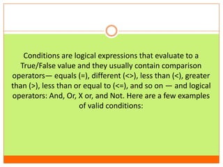 Conditional statements | PPT