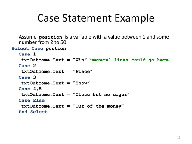 Conditional statements | PPTX | Programming Languages | Computing