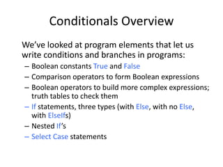 Conditional statements | PPTX
