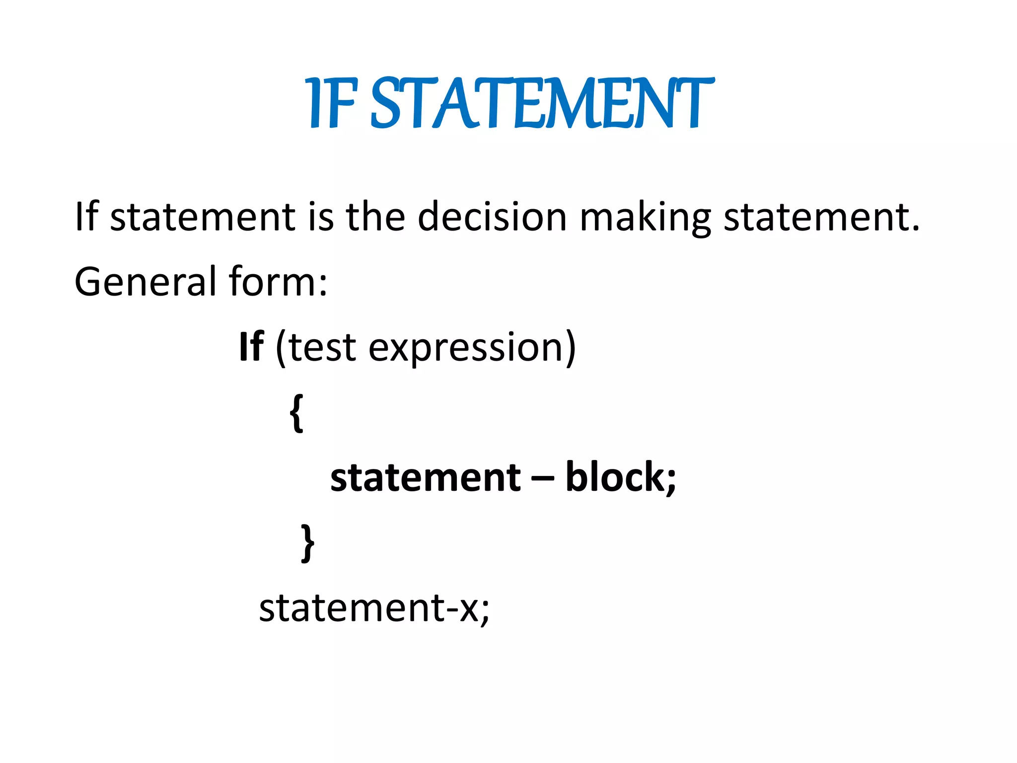 Conditional statements | PPTX
