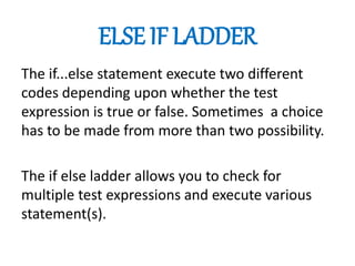 Conditional statements | PPTX