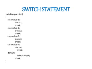 Conditional statements | PPTX