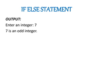 Conditional statements | PPTX