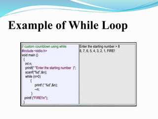 Conditional statements & Loops | PPT