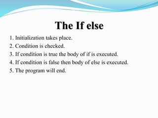 Conditional statements & Loops | PPT