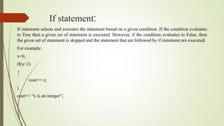 Conditional statements | PPTX