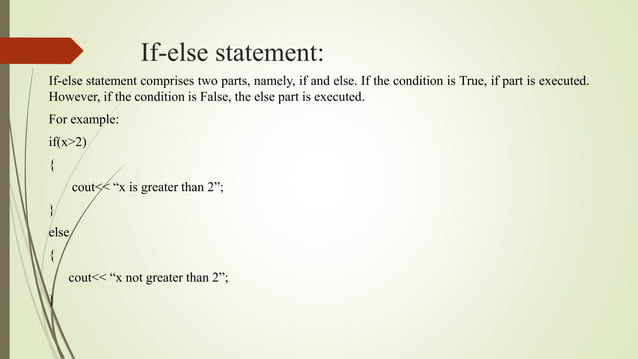 Conditional statements | PPTX | Programming Languages | Computing