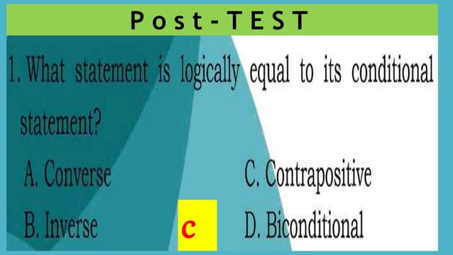 CONDITIONAL STATEMENTS AND ITS LOGICAL EQUIVALENCE.pptx | Programming Languages | Computing