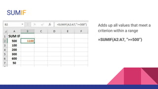 Conditional statistical functions | PDF