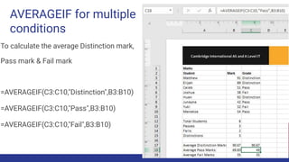 Conditional statistical functions | PDF