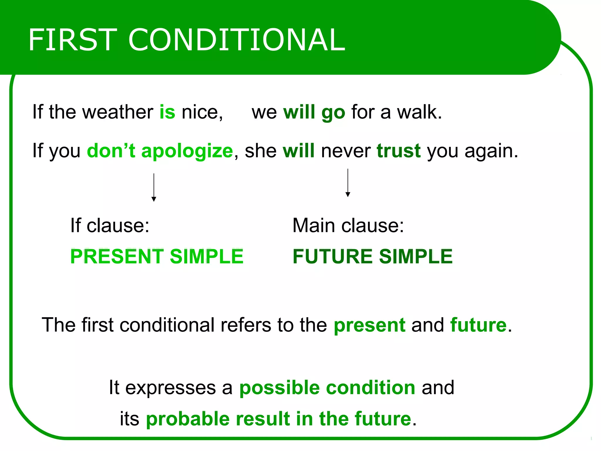 Conditionals + time clauses bach | PPT