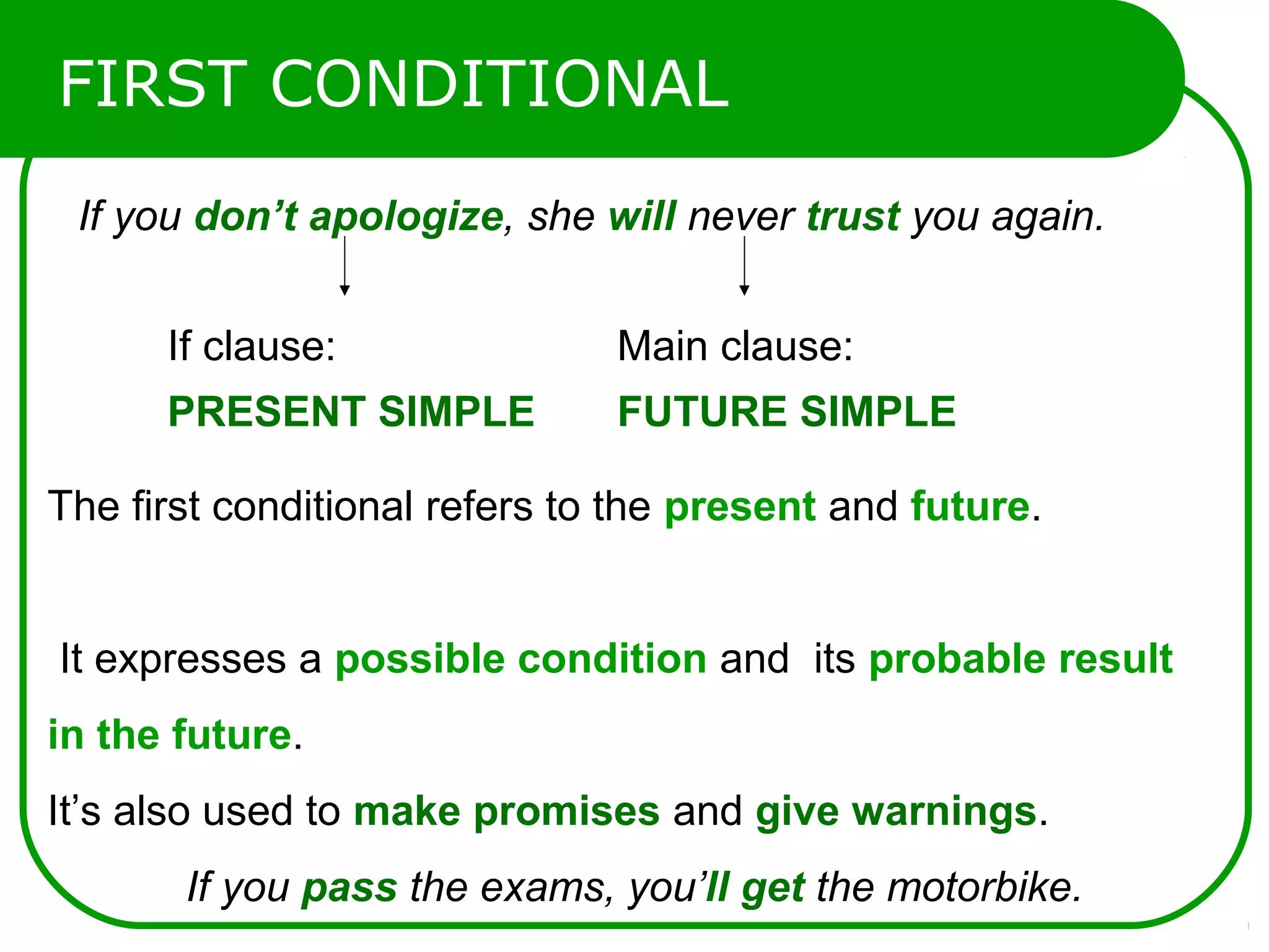 Conditionals + time clauses + wishes bach2 | PPT