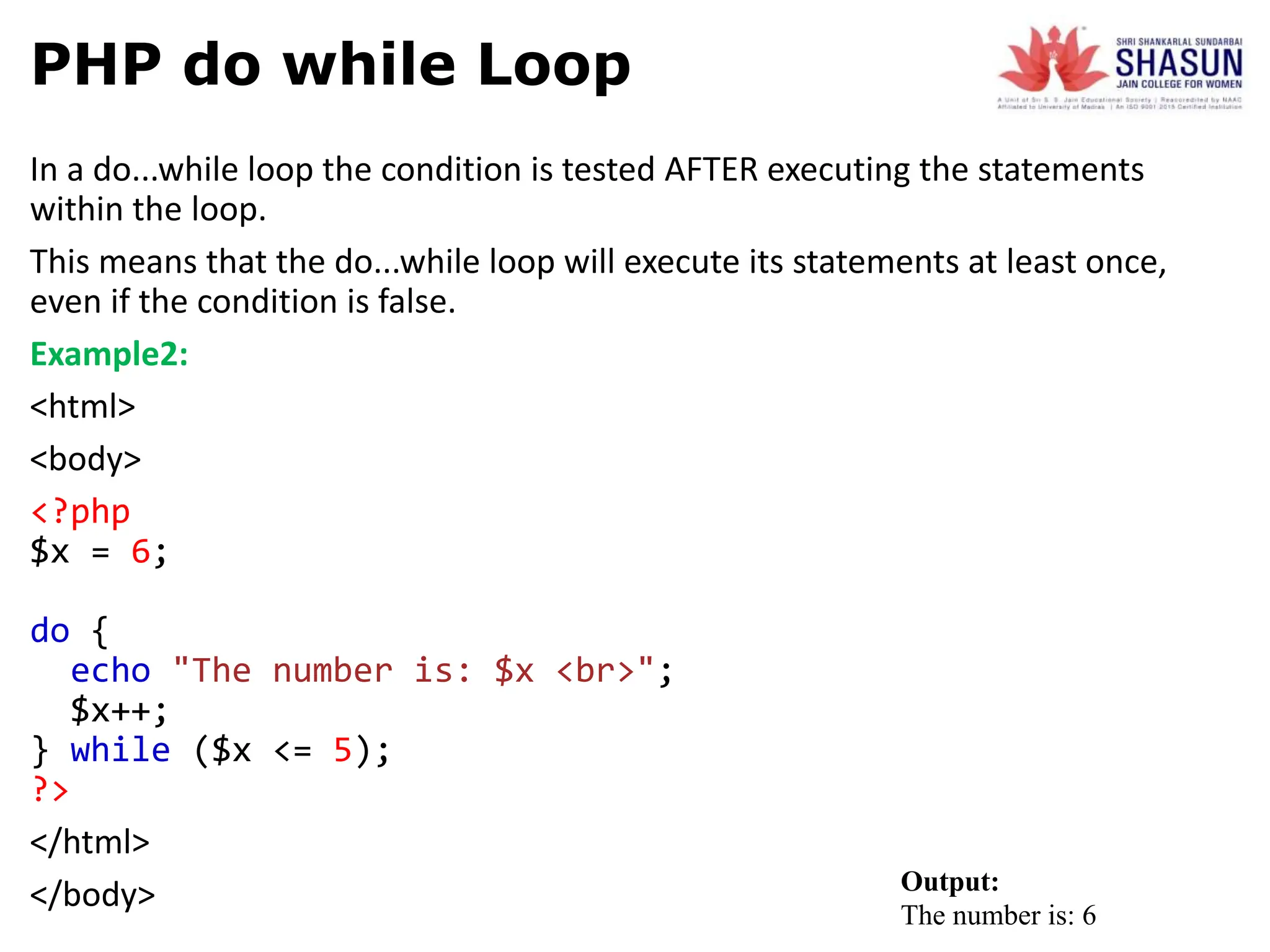 Php Conditional Statements And Looping Ppt