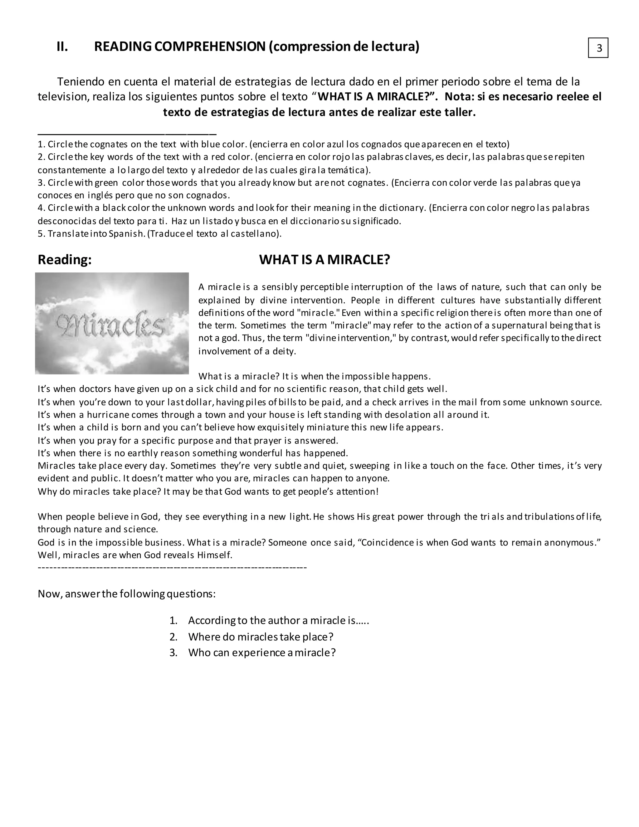 Conditionals workshop 9th grade | DOCX