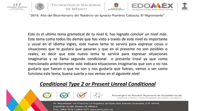 Conditional sentences - Type 2 | PPT | Free Download