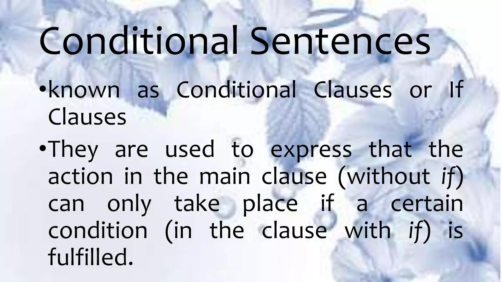 Conditional verb | PPTX