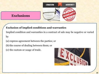 Condition and warranties.. | PPTX