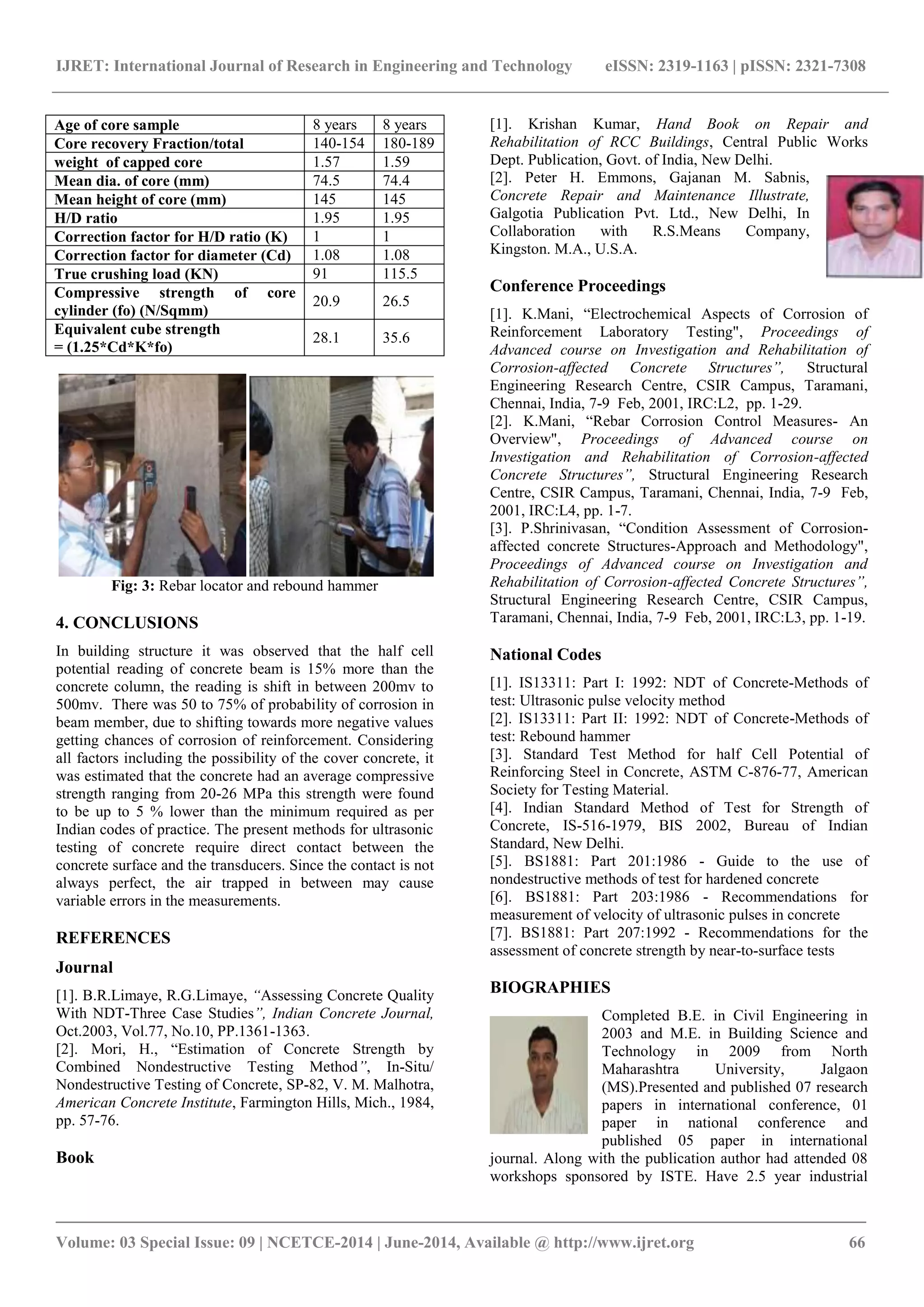 Condition assessment of concrete with ndt – case | PDF