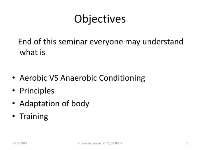 Aerobic and Anaerobic Conditioning | PPT