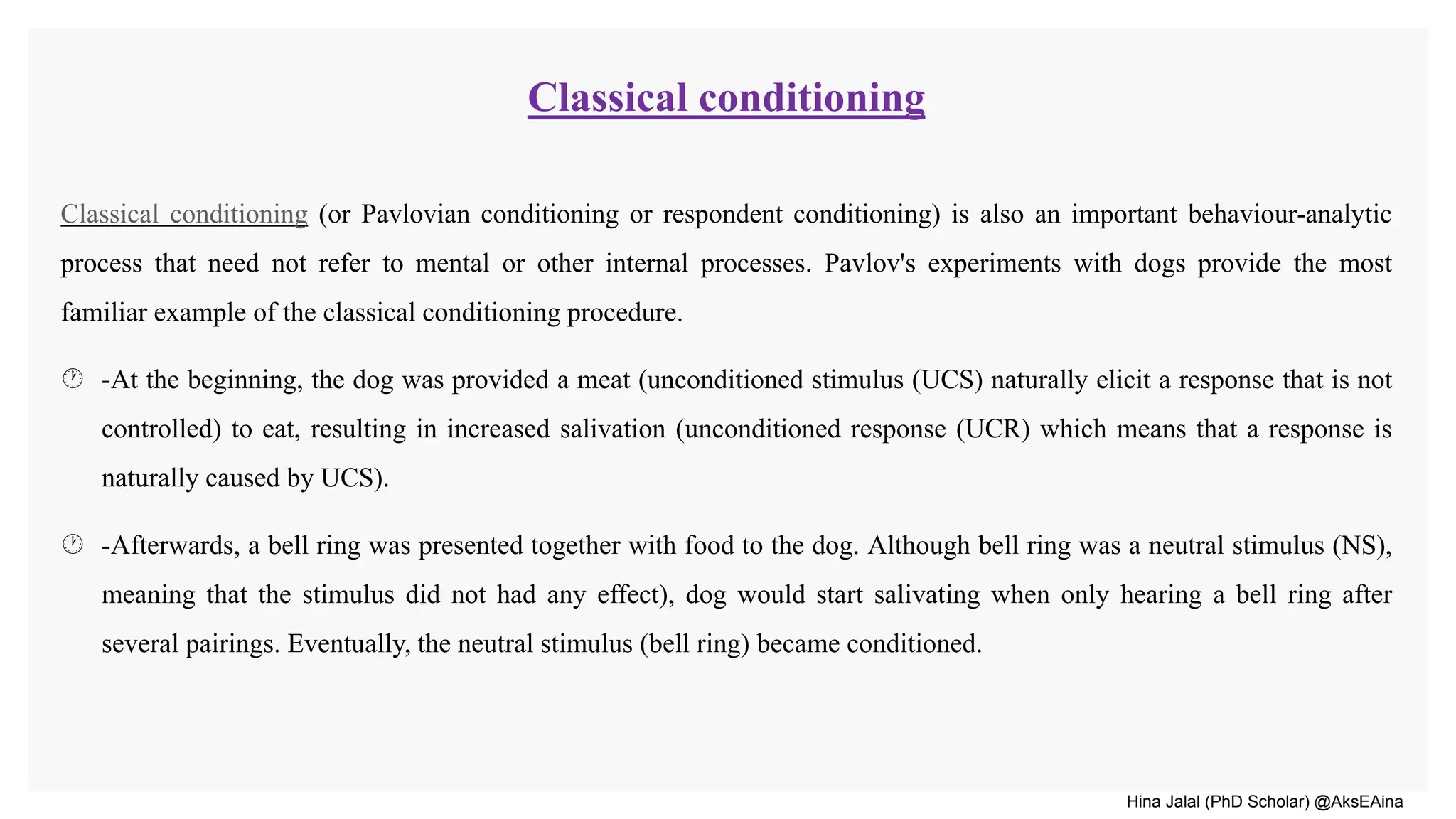 classical conditioning & operant conditioning | PPT