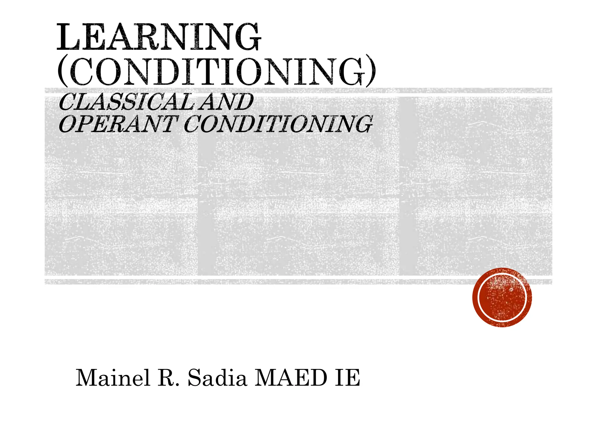 Operant Conditioning Examples