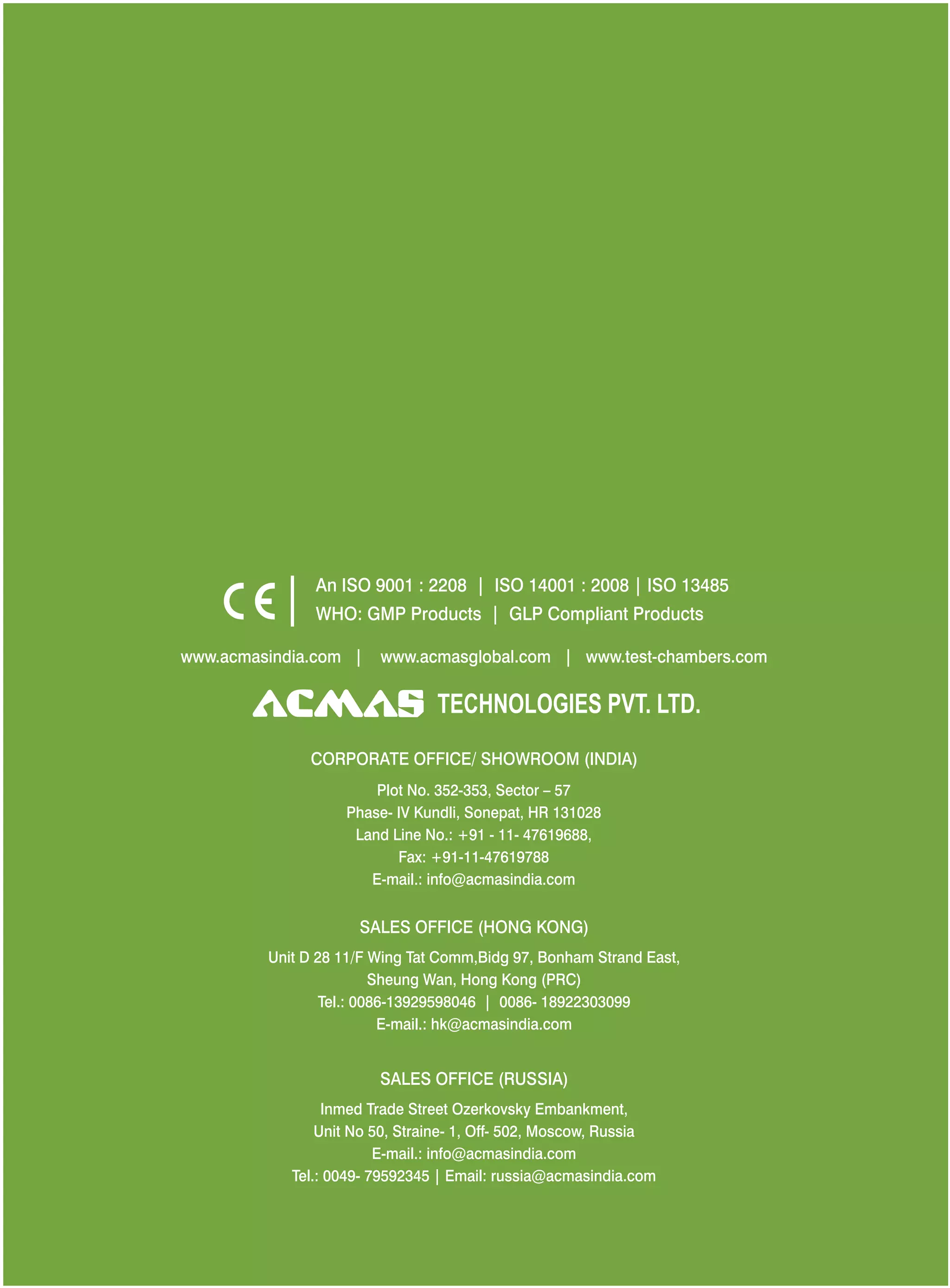 Conditioning test chamber | PDF