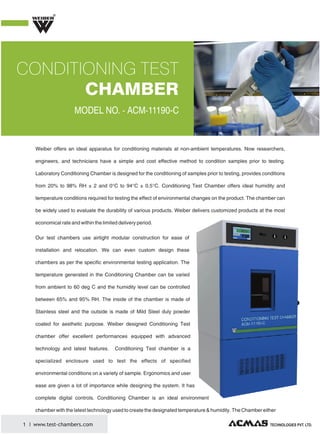 Conditioning test chamber | PDF
