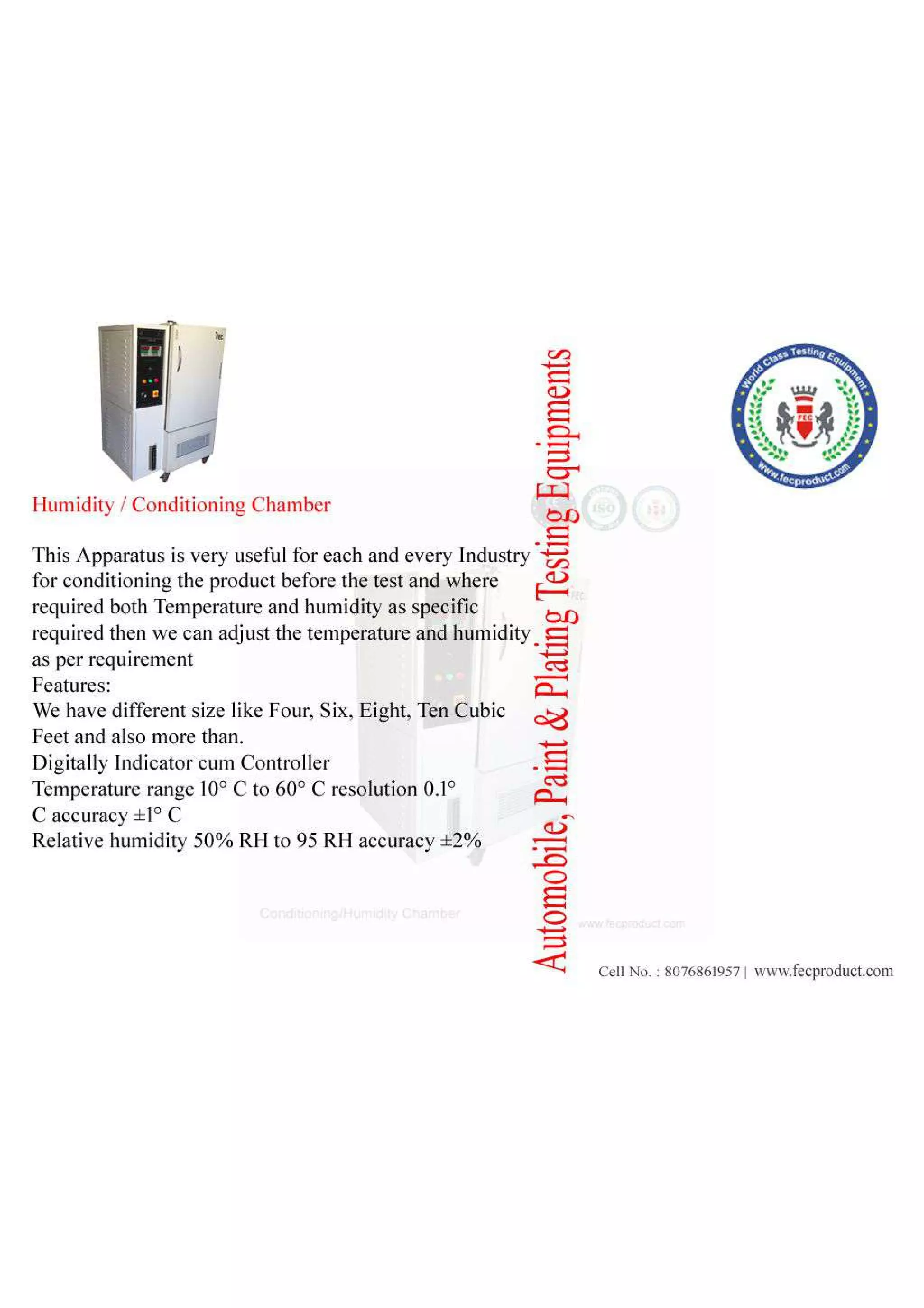 Conditioning Chamber | PDF