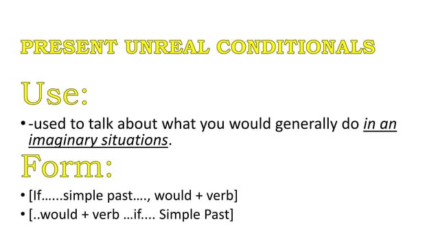 English 9 Present and Past Conditioning conditionals | PPTX ...