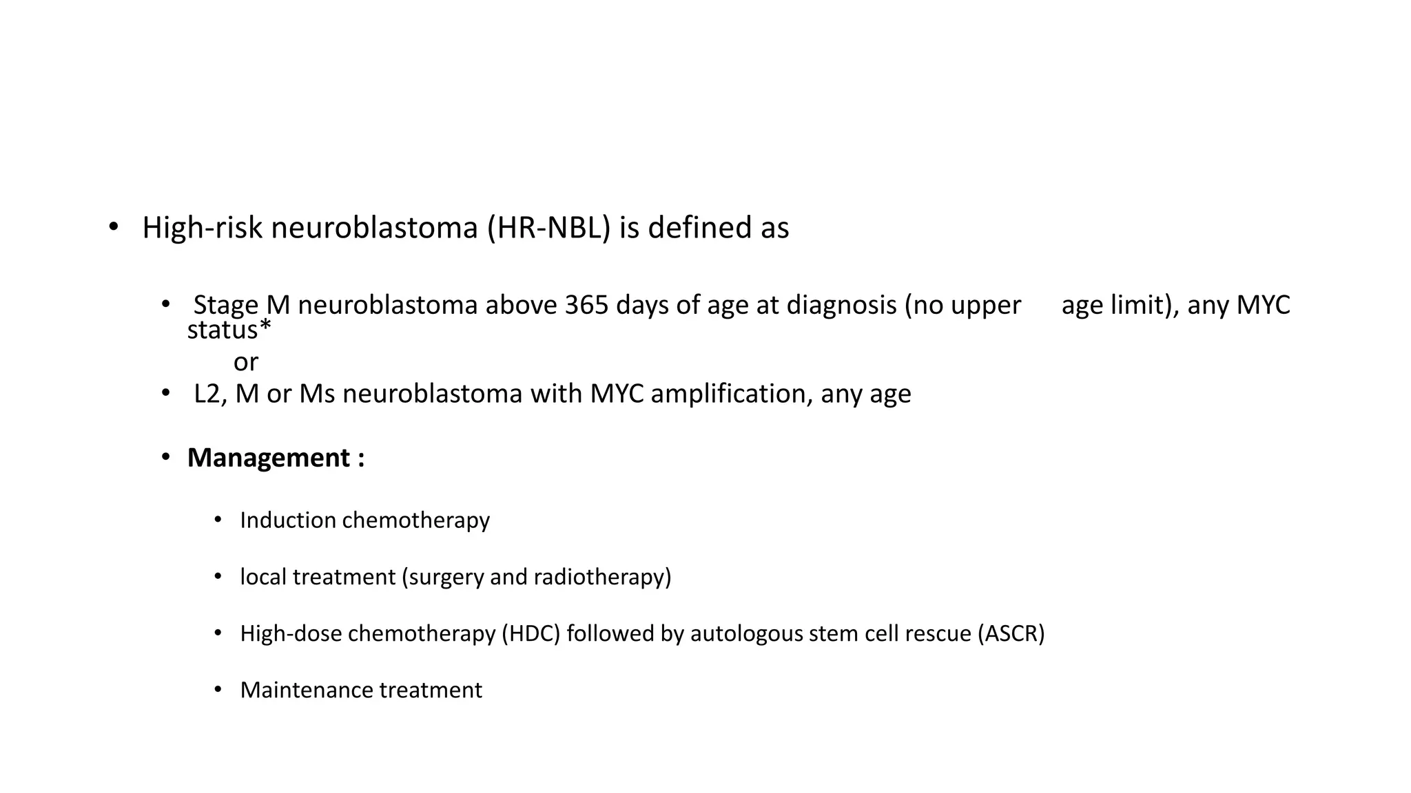 Conditioning regimens in NEUROBLASTOMA.pptx