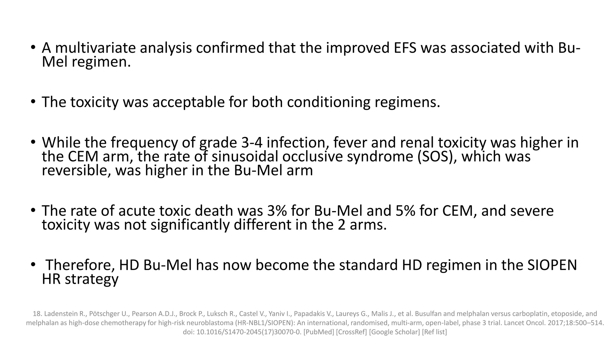 Conditioning regimens in NEUROBLASTOMA.pptx