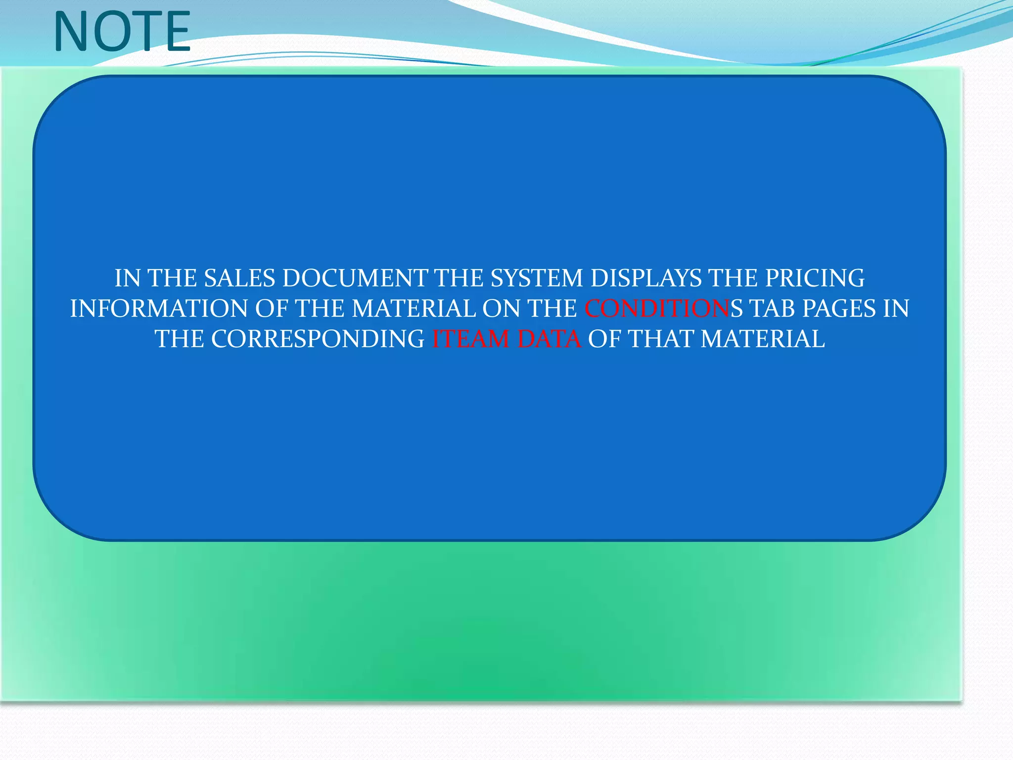 Condition master record | PPTX