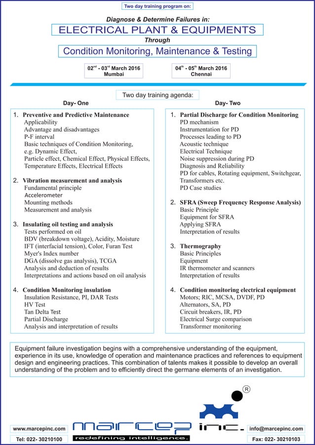 electrical plants & equipment's Condition Monitoring | PDF