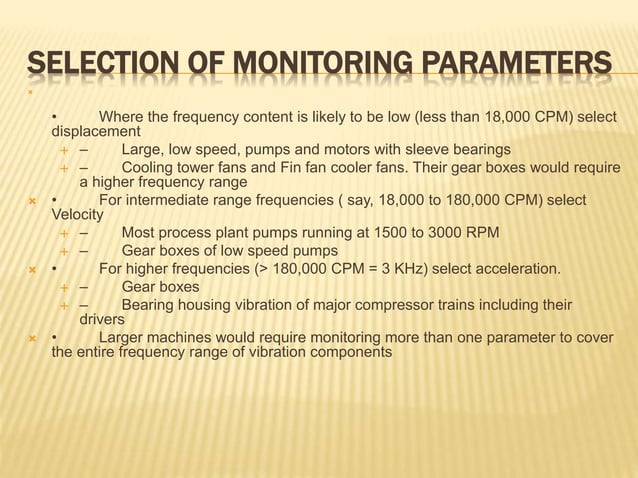 Condition monitoring of rotary machines | PPTX | Physics | Science