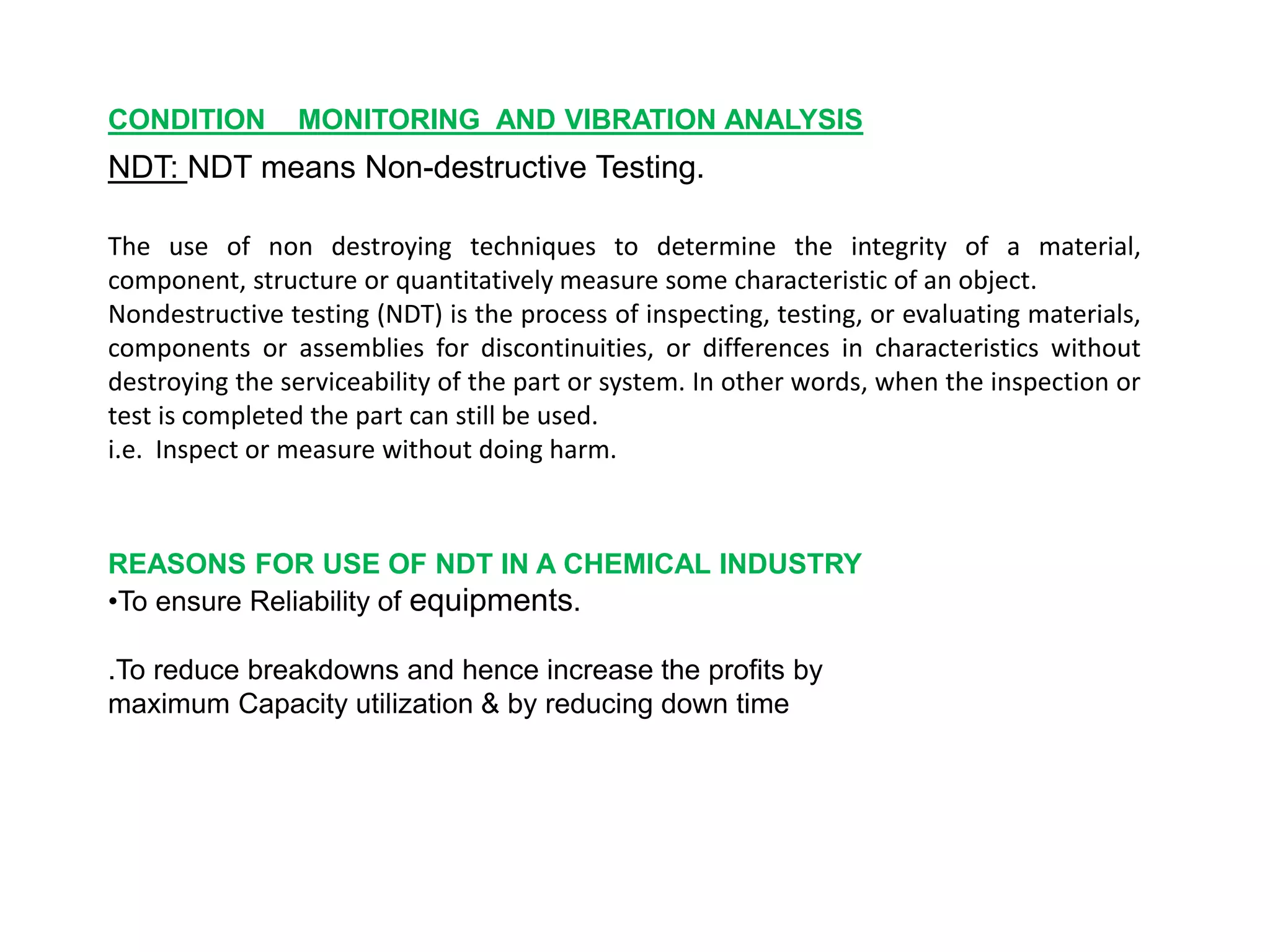 Condition monitoring & vibration analysis | PPT