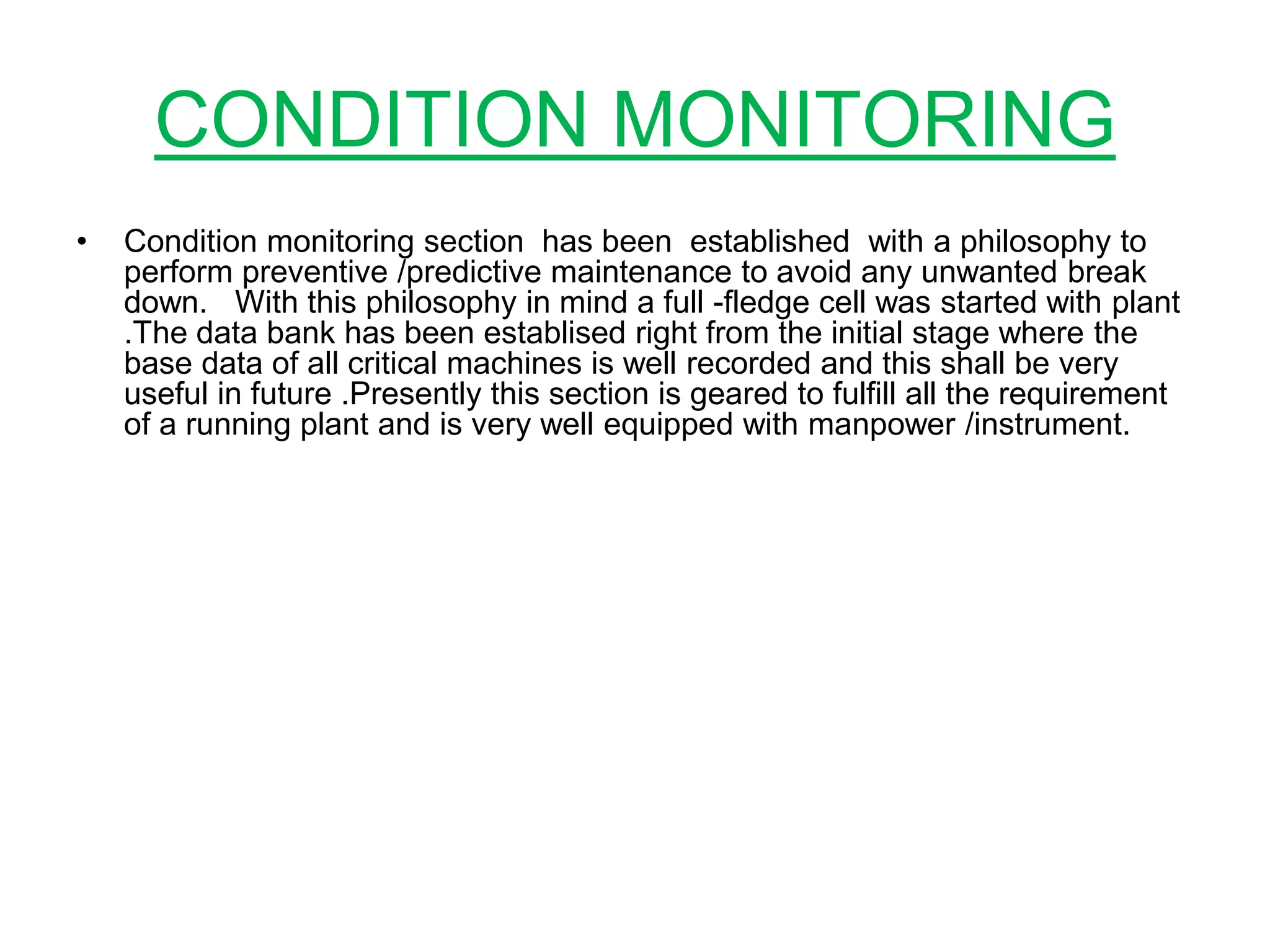 Condition monitoring & vibration analysis | PPT