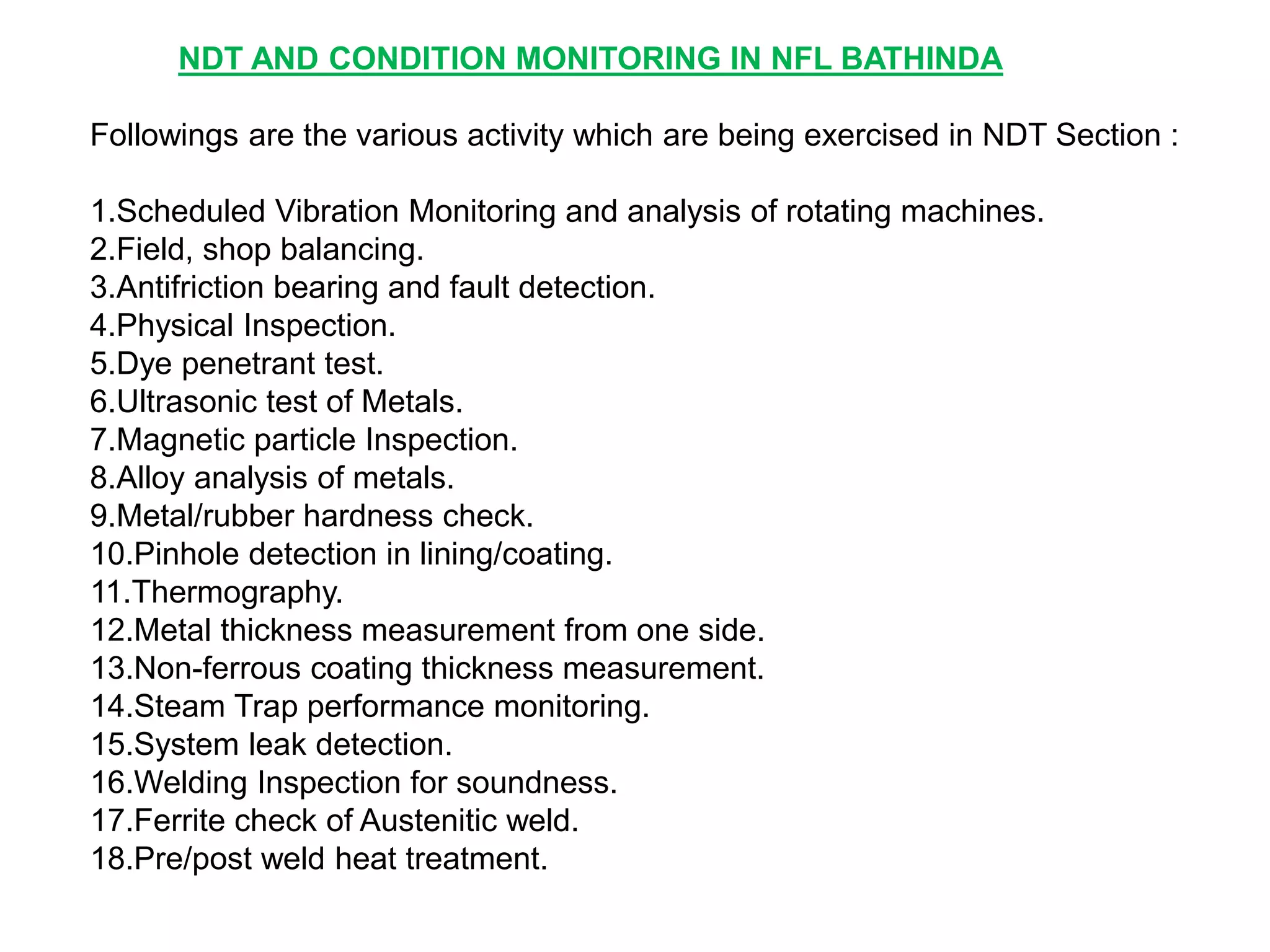 Condition monitoring & vibration analysis | PPT