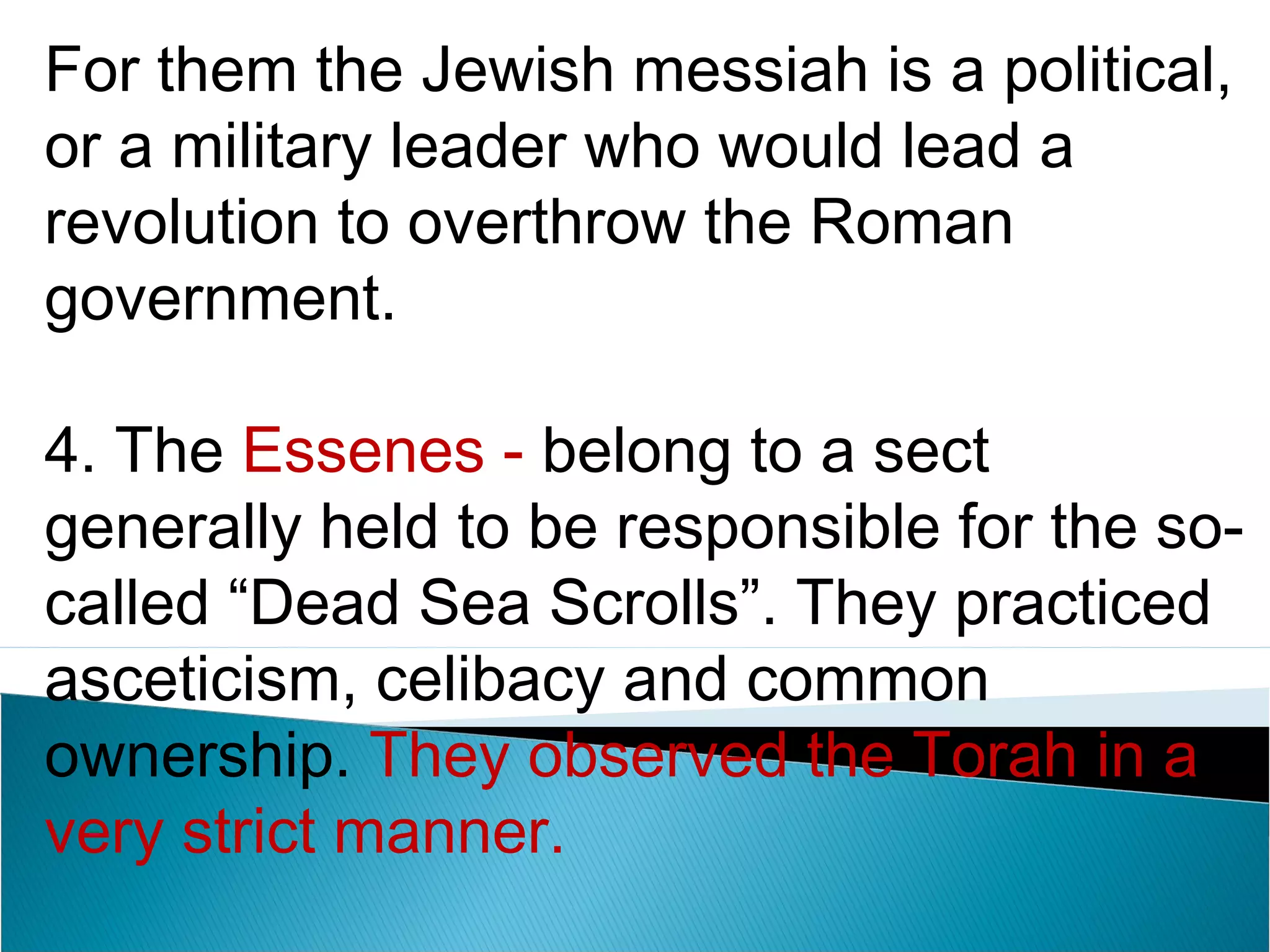 Condition of palestine and its people during the time of jesus | PPT