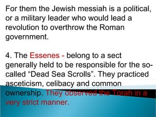 Condition of palestine and its people during the time of jesus | PPT