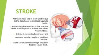 CONDITIONS AND TREATMENTS OF STROKE.pptx | First Aid | Injuries