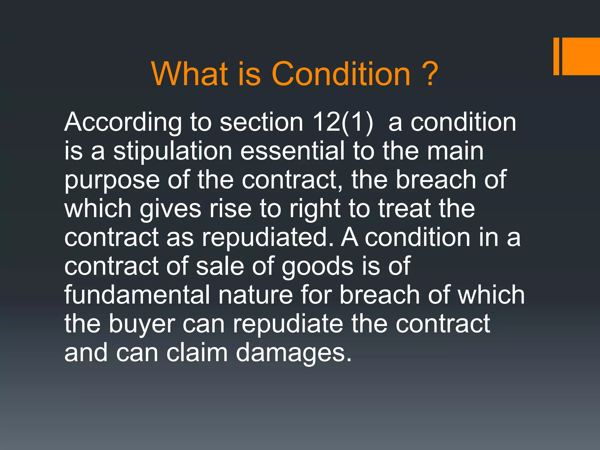 Conditions and warranties | PPTX