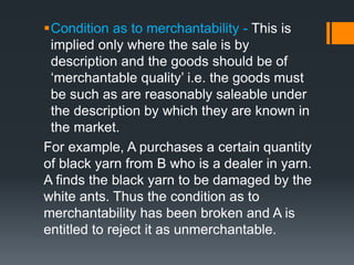 Conditions and warranties | PPTX