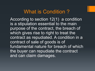 Conditions and warranties | PPTX