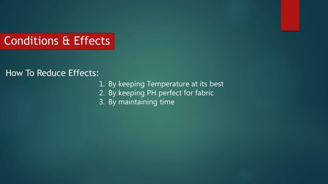 Conditions & Effects Of Disperse Dyeing | PPT