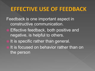 Conditions for effective communication and developing communication ...