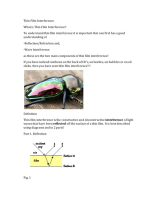 Conditions for interference | DOCX | Physics | Science