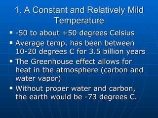 4 Conditions For Life On Earth | PPT