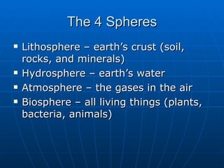 4 Conditions For Life On Earth | PPT