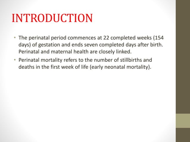 Conditions in the perinatal period | PPTX