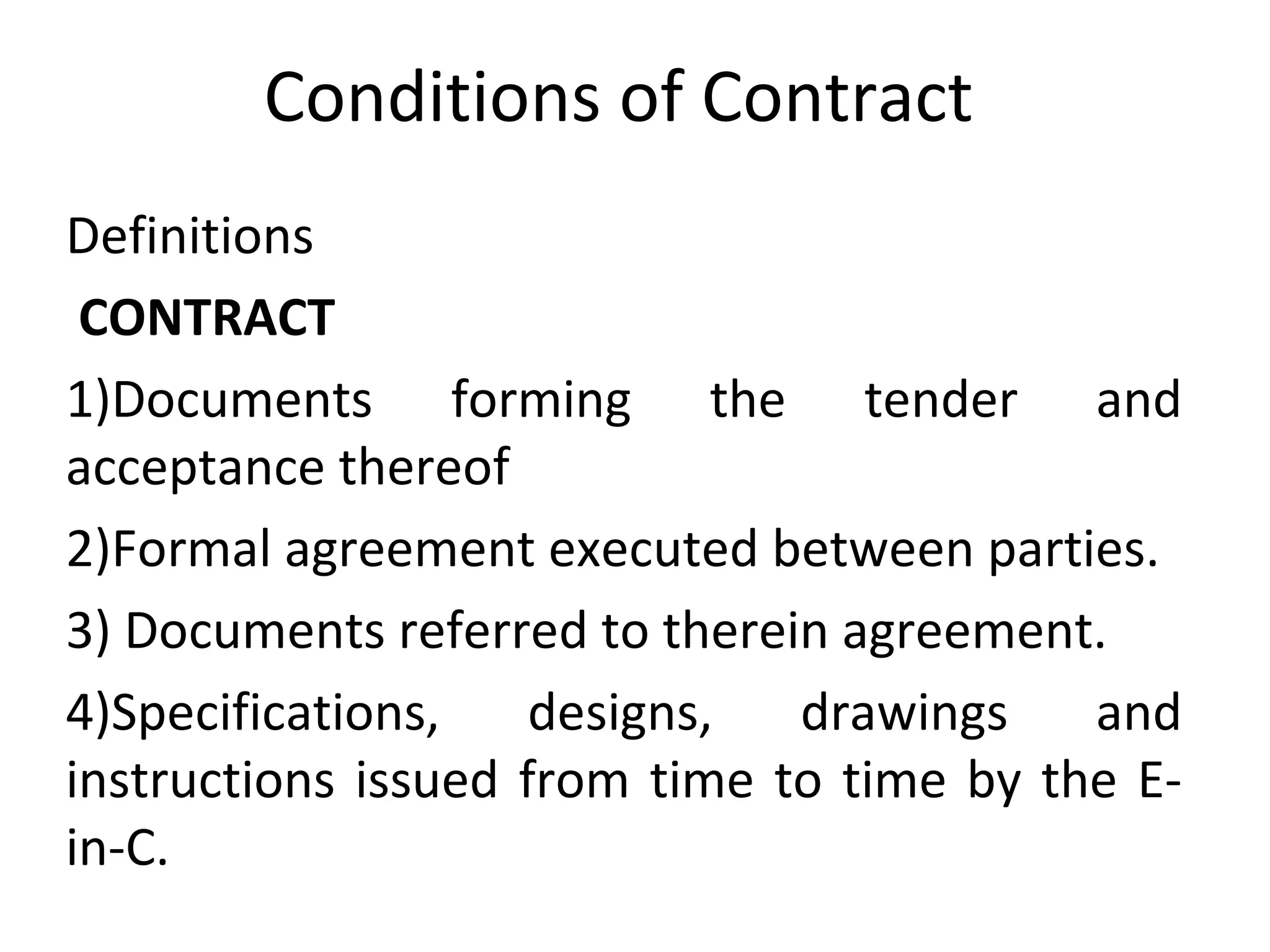 Conditions of CPWD contract in INDIA | PPT